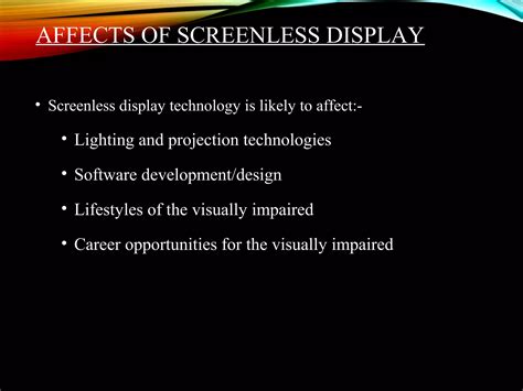 Screenless Display Ppt Ppt 3 D Graphics Computer Software And Applications