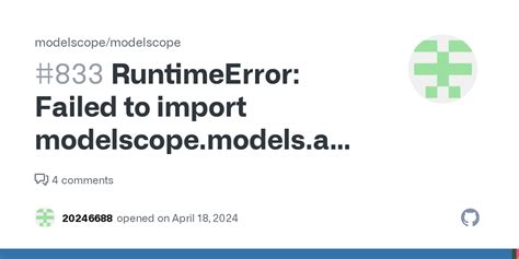 Runtimeerror Failed To Import Modelscopemodelsaudiottssamberthifi