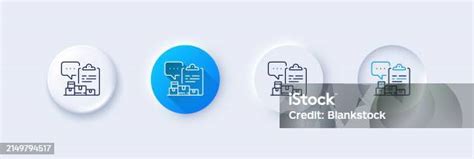 인벤토리 보고서 라인 아이콘입니다 창고 팔레트 표시 선 아이콘 벡터 3차원 형태에 대한 스톡 벡터 아트 및 기타 이미지 3차원 형태 고객 고급 Istock