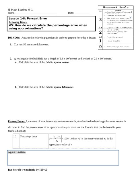 1 8 Percentage Error Docx Doc Template PdfFiller
