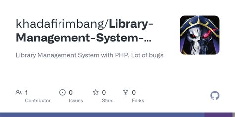 Github Khadafirimbanglibrary Management System Php Library