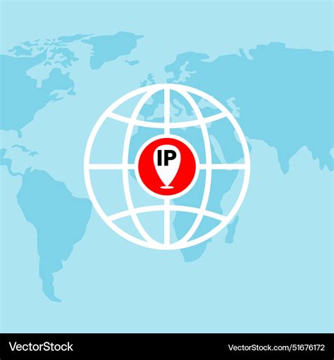 Ip Address Geolocation Location Icon Graphic Vector Image