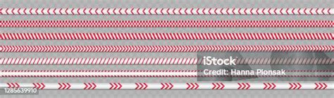 경고 줄무늬가 설정됩니다 경찰 라인 위험 줄무늬 흰색과 빨간색 줄무늬 테두리 주의 테이프 교차하지 마십시오 가장자리에 대한 스톡 벡터 아트 및 기타 이미지 Istock