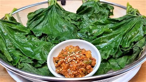 강된장and호박잎쌈 이렇게 먹으면 행복이 따로 없죠 Youtube