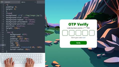 Otp Verification Form In Html Css 2023 Otp Verification Form Youtube