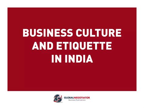 India Business Culture And Etiquette Guide Pdf