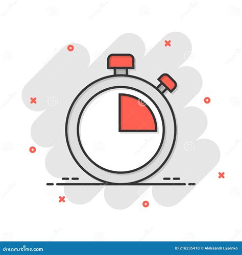 Icono De Signo De Reloj En Estilo Cómico Gestión Del Tiempo Vector