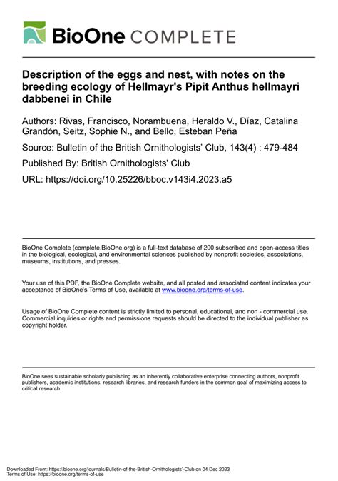 Pdf Description Of The Eggs And Nest With Notes On The Breeding