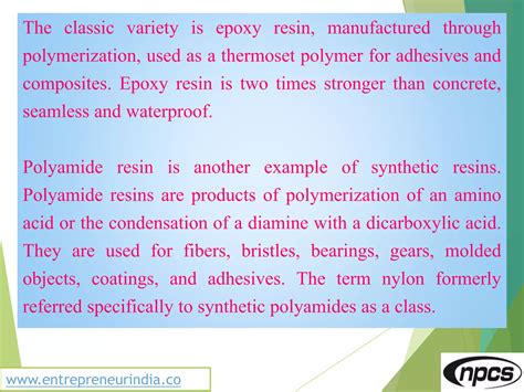 How To Manufacture Synthetic Resins Actel Resins Amino Resins Casein