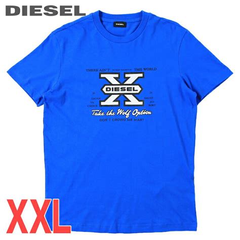 【楽天市場】 Diesel ディーゼル メンズ プラスチゾルインク ロゴプリント スリムフィット 半袖tシャツ カットソー【t Diegor K48】【サイズxxl】【ブルー】die M T