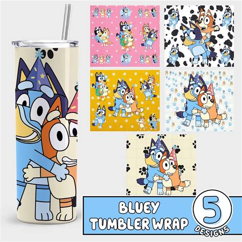 Bundle Bluey Skinny Tumbler Wrap Png Bluey Tumbler Wrap Bluey Spring