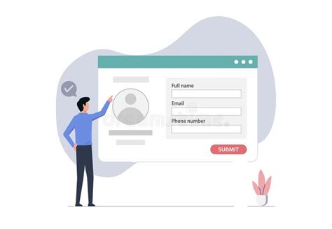 Form To Register Online Data Digital Web Or Questionnaire Registration