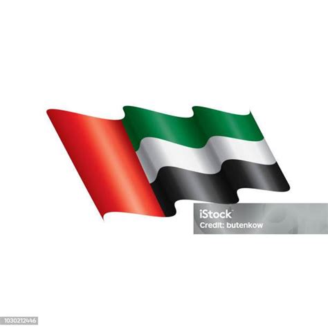아랍 에미리트 연방 플래그 흰색 배경 벡터 일러스트 레이 션 0명에 대한 스톡 벡터 아트 및 기타 이미지 0명 3차원 형태 국기 Istock