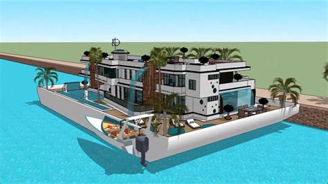 მცურავი სახლი ვილა ნავი სასახლე ქართული სურამში Sketchup არქიტექტურა სახლის არქიტექტურა არქიტექტორი