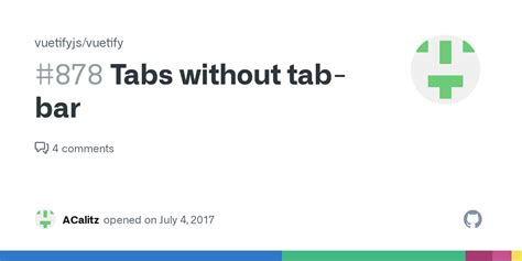 Tabs Without Tab Bar Issue 878 Vuetifyjs Vuetify GitHub
