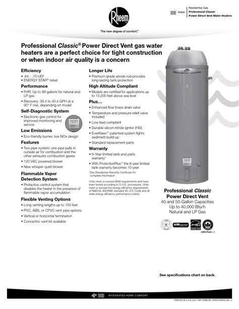 Rheem Pro G50 40n Rh67 Pd