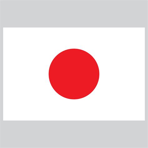 Japón Bandera Nacional Japonés Bandera Vector Bandera De Japón