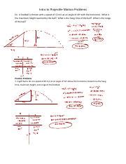 Intro Projectile Problems Pdf Intro To Projectile Motion Problems Ex A Football Is