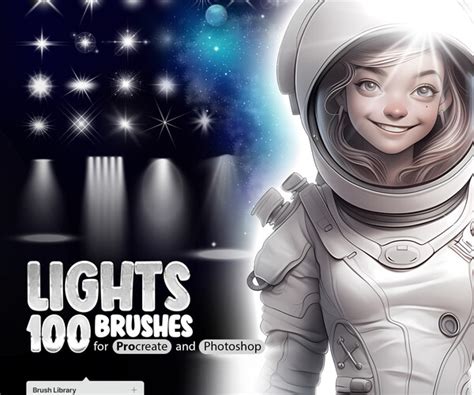 Artstation 100 Lights Brushes For Procreate Procreate Light Effect Brushes Procreate Stars