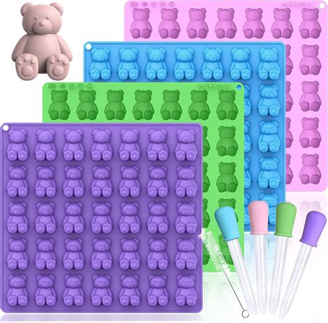 Lushyum Large Gummy Bear Molds 5 Ml Bpa Free Silicone Chocolate Candy
