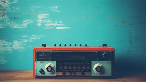 Premium Ai Image Retro Outdated Portable Cassette Tape Recorder