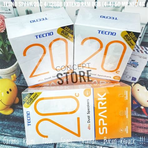 Jual Tecno Spark 20c 4 128 Gb Extend Ram 8gb 4 4 50mp Camera Nfc 4g Lte Garansi Resmi New