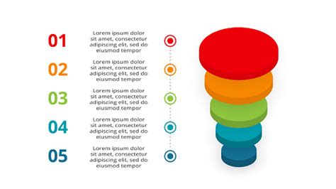 벡터 피라미드 화살표 인포 그래픽 다이어그램 차트 삼각형 그래프 프리젠 테이션 5개 부품이 있는 비즈니스 타임라인 컨셉 모던 양식에 대한 스톡 벡터 아트 및 기타 이미지
