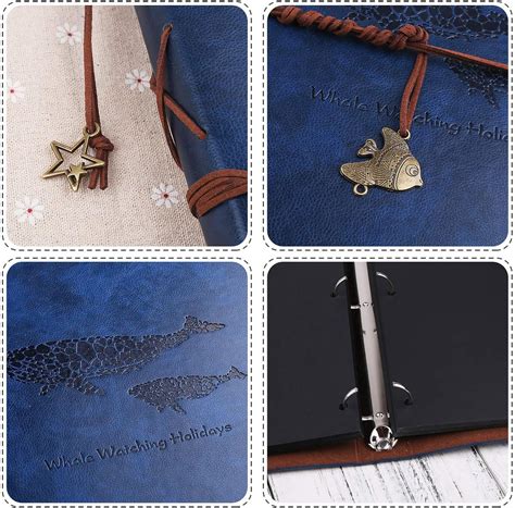 Minlna Scrapbook Leather Photo Album Diy Vintage Wedding Guestbook Memory Book Present For