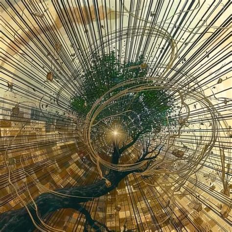 Premium Photo Amazing Quasar Tree Being Born Colorful Energy Within