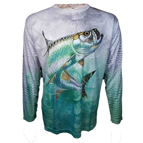 Saltloony Tarpon Mens Fishing T Shirt Long Sleeves Small Saltloony