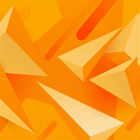 Premium Vector Geometric Design In Orange Color Randomly Drawn Triangular Shapes