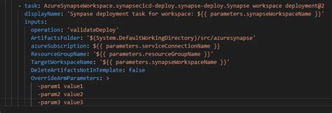 overridearmparameters with synapse workspace deployment 2 microsoft qanda