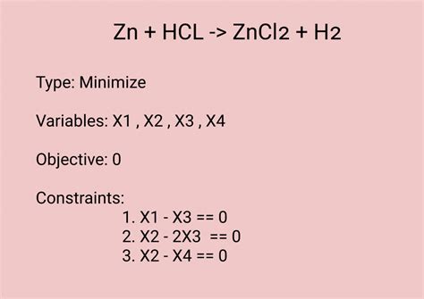 How To Balance Chemical Equations In Python Using Constraint