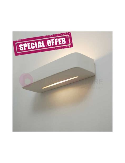 Wall Lamp Gesso Ceramica Decorabile Varnishable Design Modern