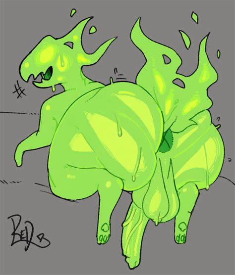 Rule 34 Ass Asshole Balls Feral Green Green Body Green Skin Horror