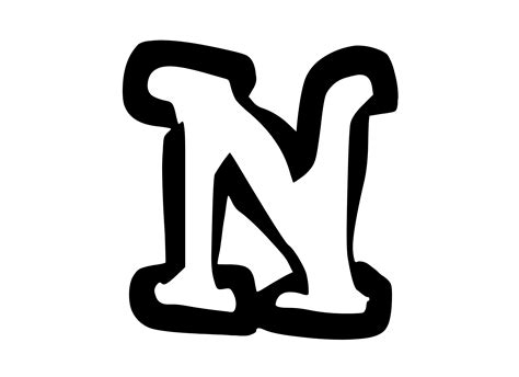 Bold Punk Hand Drawn Mono Letter N Graphic By Graphicsbam Fonts