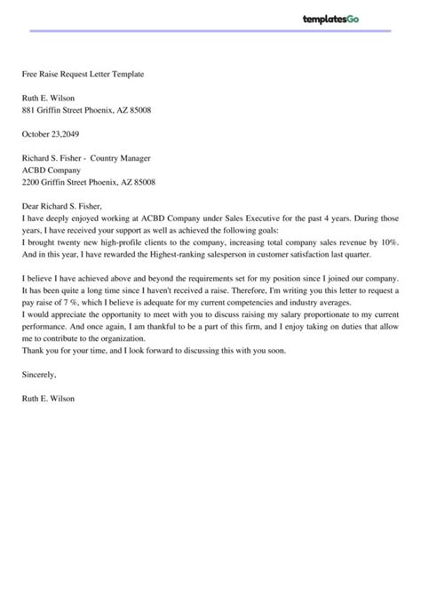 How To Write A Raise Request Letter Free Templates