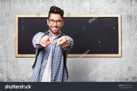 Babe Pointing Front Chalkboard Images Stock Photos Vectors
