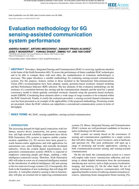 Pdf Evaluation Methodology For 6g Sensing Assisted Communication System Performance