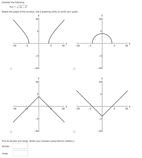 Solved Find The Domain And Range Of The Function Enter