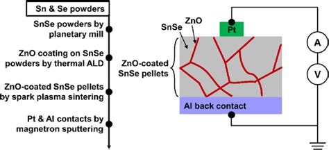 Schematic Diagram Of The Prepared Ptzno Coated Snse Devices