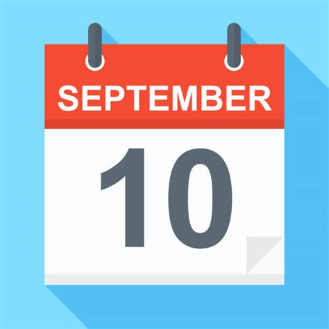 200 September 10 Calendar Stock Illustrations Royalty Free Vector