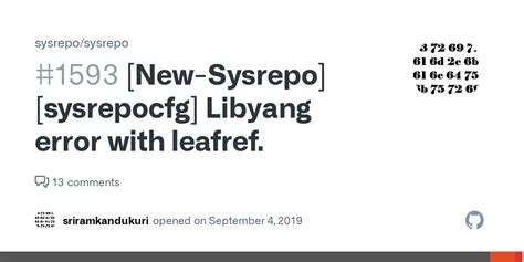 New Sysrepo Sysrepocfg Libyang Error With Leafref · Issue 1593 · Sysreposysrepo · Github