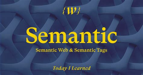 semantic web and semantic tags