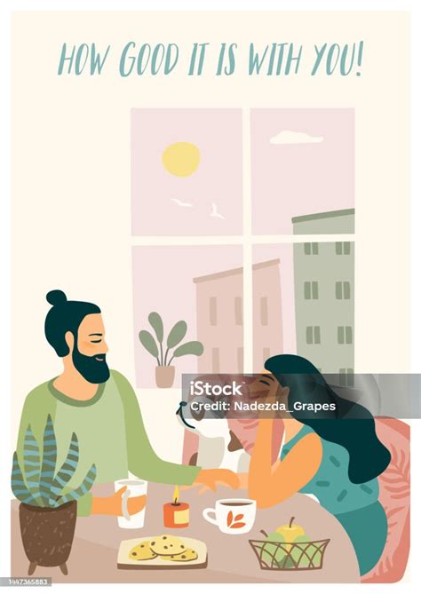 남자와 여자와 낭만적 인 그림입니다 사랑 사랑 이야기 관계 발렌타인 데이와 다른 사람에 대 한 벡터 디자인 개념입니다 개념에 대한 스톡 벡터 아트 및 기타 이미지 Istock