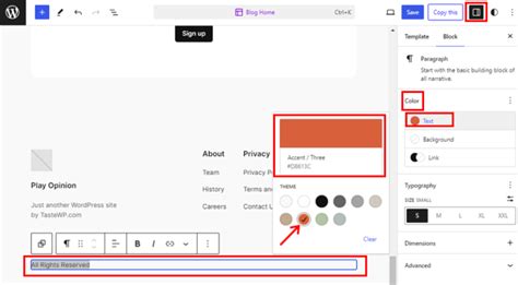 How To Change Footer Text Background Color In WordPress