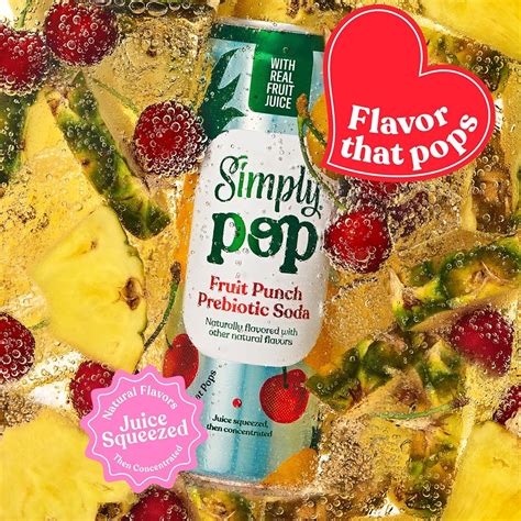 Simply Pop Prebiotic Soda Fruit Punch Cans 12 Fl India Ubuy