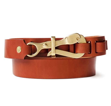 Pelican Hook Belt In Tan Leather Kemer
