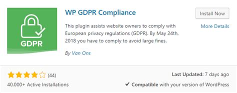 WP GDPR Compliance Plugin Settings