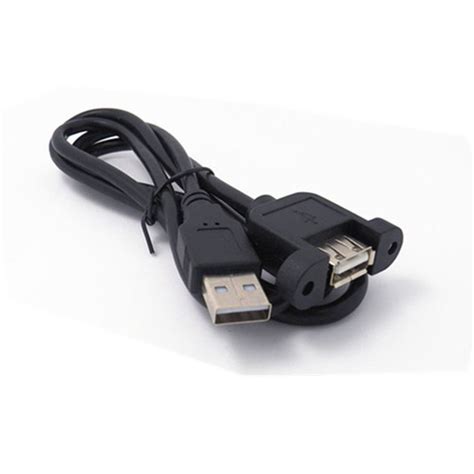 USB 2 0 A Female Panel Mount To USB A Male Angle Plug Extension Cable 1 5M 5 Feet 1m 0 5m Usb